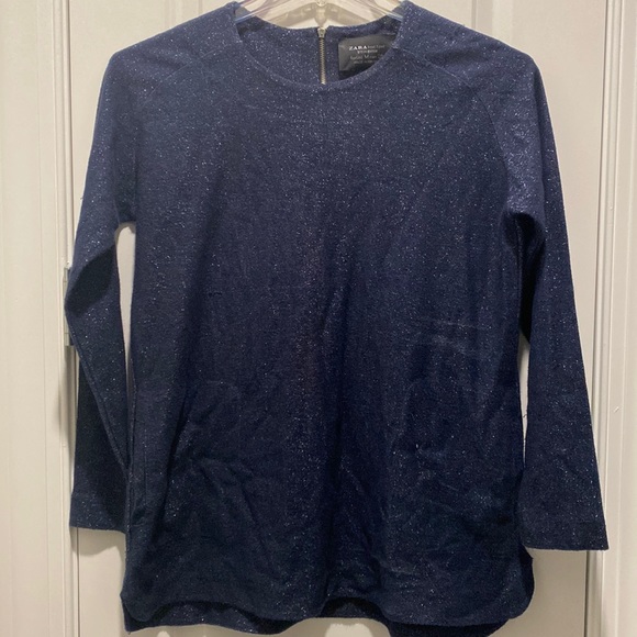 Zara | Tops | Zara Special Edition Top With Pockets Zip Back Rounded ...